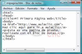 Como crear una Pagina HTML